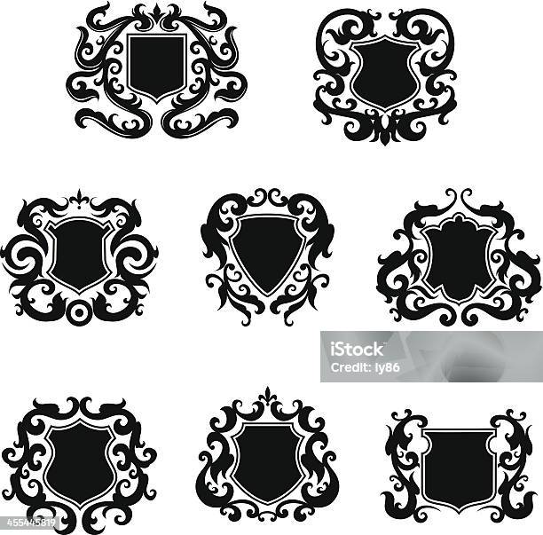 Heraldry 실즈 문장에 대한 스톡 벡터 아트 및 기타 이미지 문장 막는 동작 방패 Istock