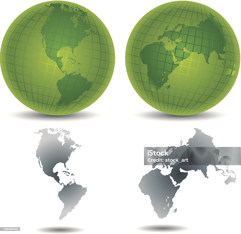 Vetores De Dois Vetor Globos De Terra E Mais Imagens De As Américas