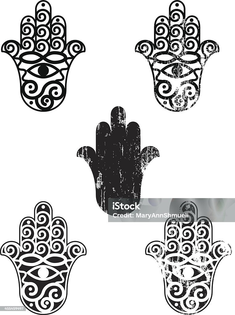 Hamsa 시계바늘 함사 문양에 대한 스톡 벡터 아트 및 기타 이미지 함사 문양 개념 그런지 이미지 기법 Istock