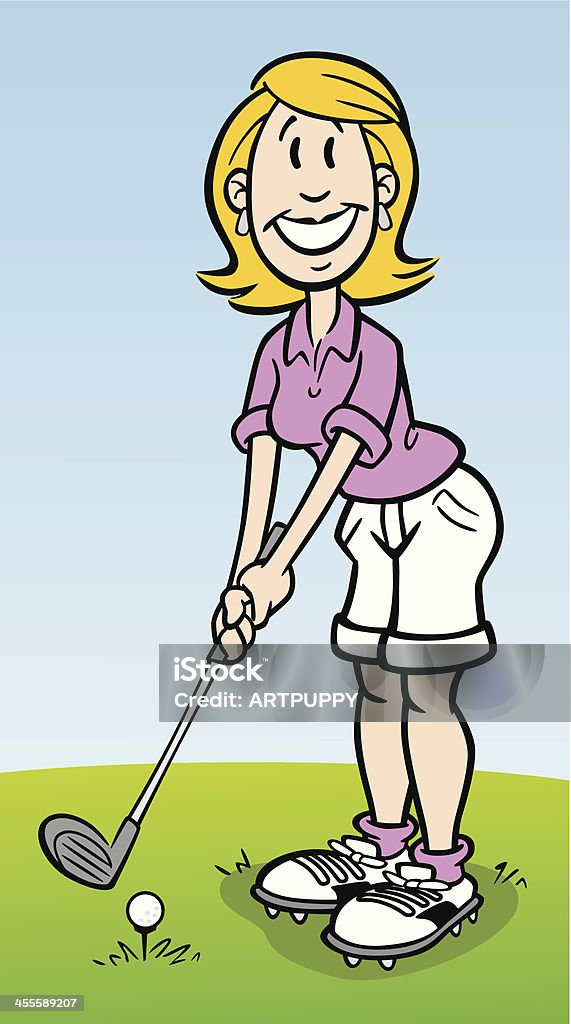 Cartoon Woman Golfer Stock Illustration Download Image Now Golf