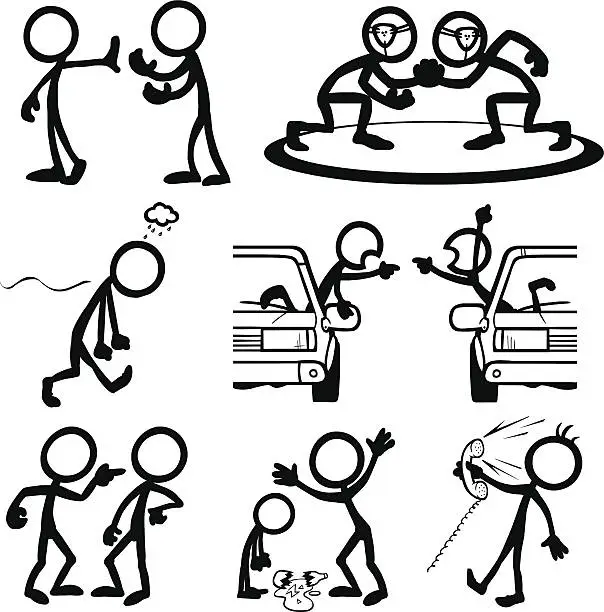 Imagens De Clipart Gratuitas De Stick Figure Fighting Freeimages
