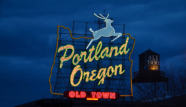 Free Stock Photo of Neon Sign for Portland Oregon Old Town | Download ...