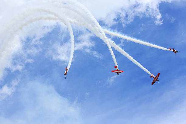 Free Stock Photo of Aerobatic team making loopings in the air ...