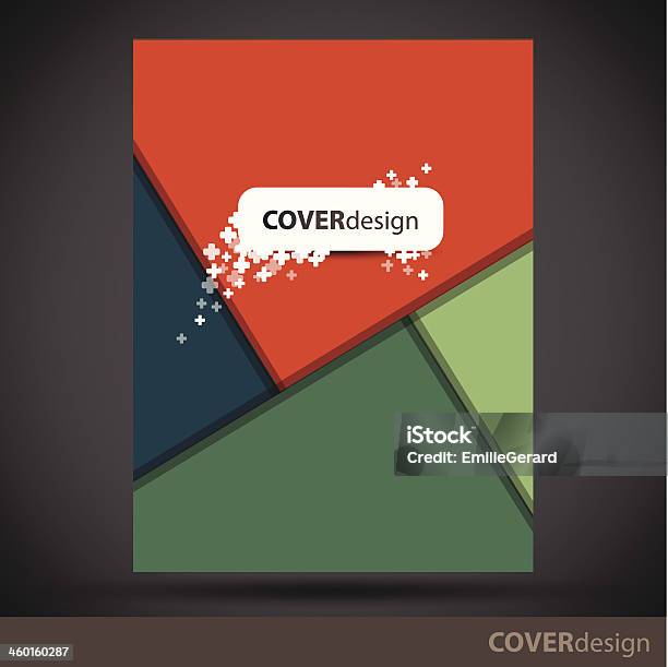 Brosur Vektor Selebaran Templat Desain Sampul Dengan Blok Berwarnawarni
