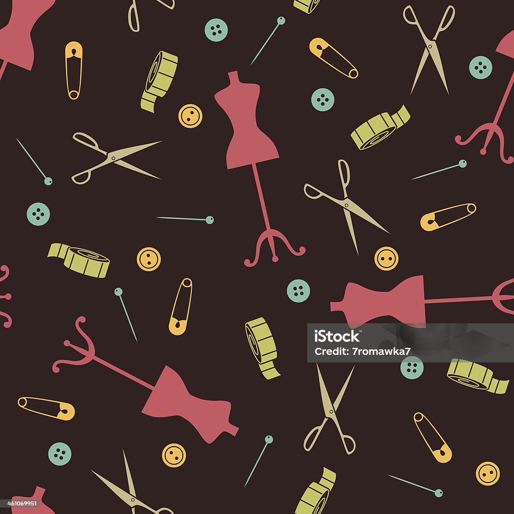 Seamless Vector Sewing Pattern Stock Illustration Download Image Now