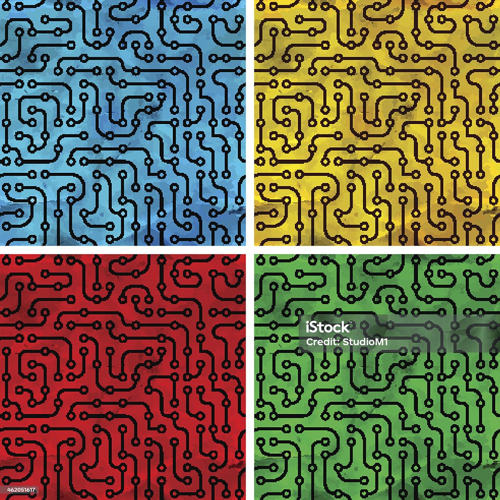 Electronic Circuit Board Seamless Pattern Stock Illustration Download