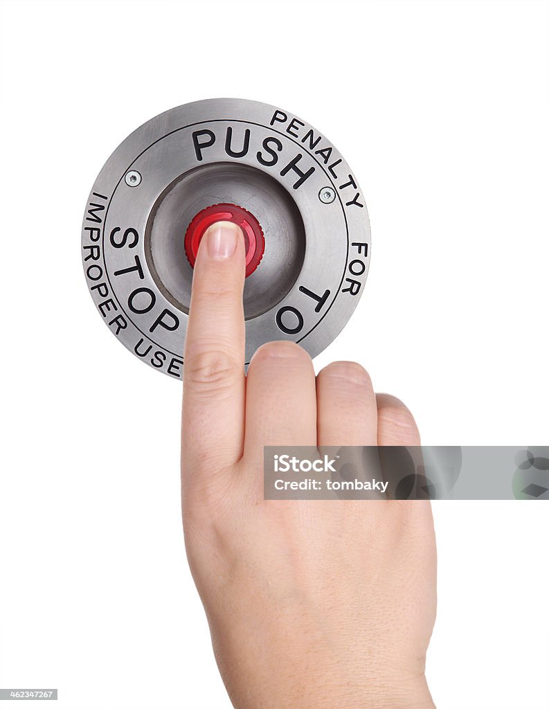 Red Stop Button Pressed By Hand Stock Photo - Download Image Now ... Red Stop Button Pressed By Hand Stock Photo - Download Image Now ...