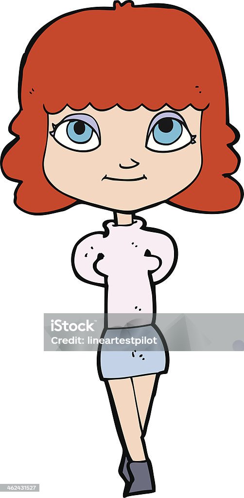 Kartun Gadis Bahagia Ilustrasi Stok Unduh Gambar Sekarang Budaya Subjek Clip Art Dewasa