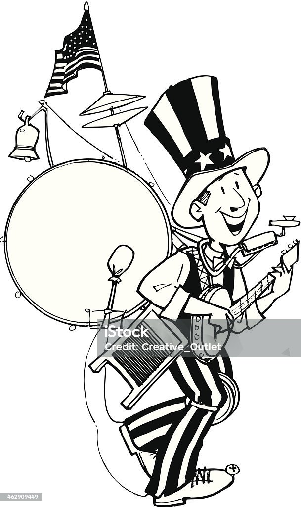 One Man Band Stock Illustration Download Image Now Adult Adults Only Clip Art Istock