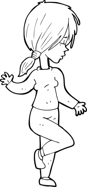 Cartoon Girl Dancing Stock Illustration Download Image Now Adult Bizarre Cheerful Istock