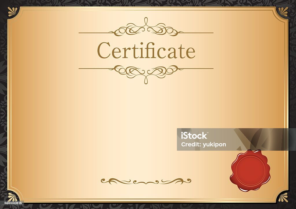 Retro Frame Certificate Template Vector向量圖形及更多2015年圖片 2015年 優惠券 式樣