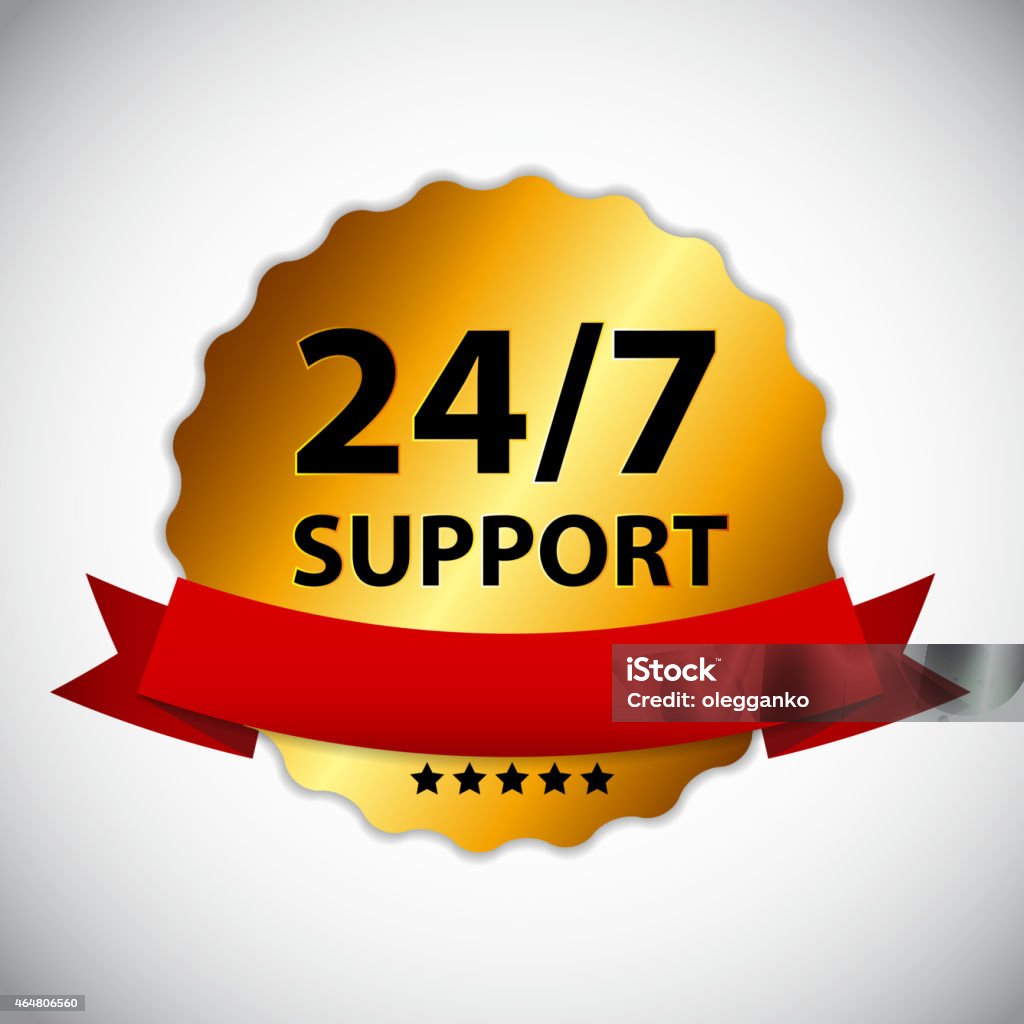 Vector 24 7 Support Sign Label Template Stock Illustration - Download ... Vector 24 7 Support Sign Label Template Stock Illustration - Download ...