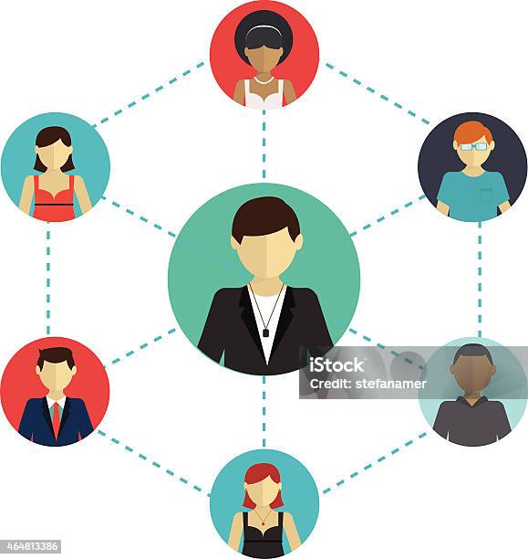 Networking The Social Connections Between People Stock Illustration ... Networking The Social Connections Between People Stock Illustration ...