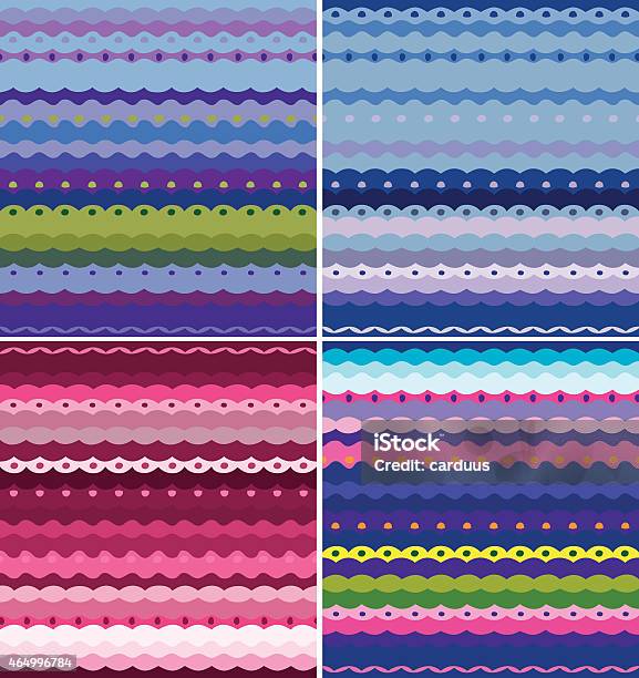 Set Of Seamless Patterns向量圖形及更多2015年圖片 2015年 一組物體 山形 Istock