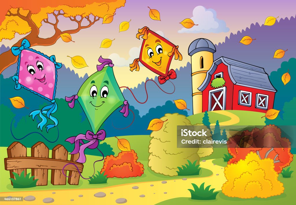 Kites 테마 이미지 6 가을에 대한 스톡 벡터 아트 및 기타 이미지 가을 건축물 계절 Istock