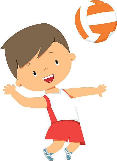 Smiling volleyball Clipart Vector PNG , SVG, EPS, PSD, AI