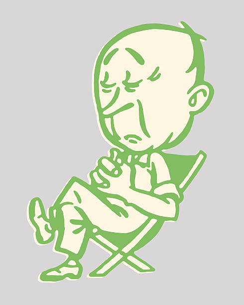 260 Man Sitting In Beach Chair Stock Illustrations Royalty Free