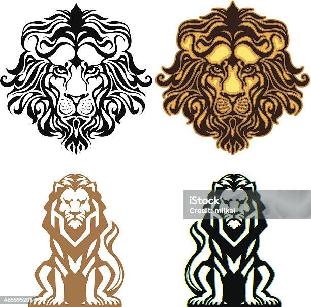 Lion 로고 설정 사자에 대한 스톡 벡터 아트 및 기타 이미지 사자 로고 앉음 Istock