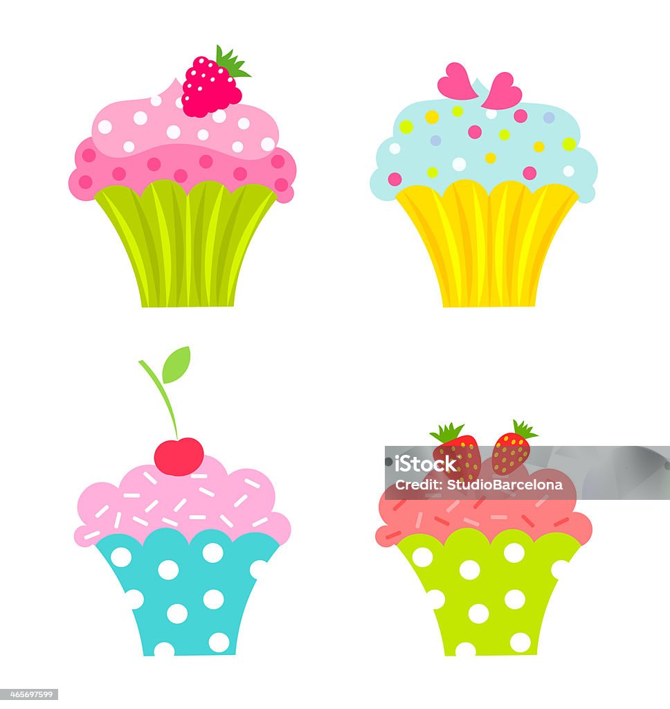Cute Cupcakes Stock Illustration Download Image Now Baked Cake