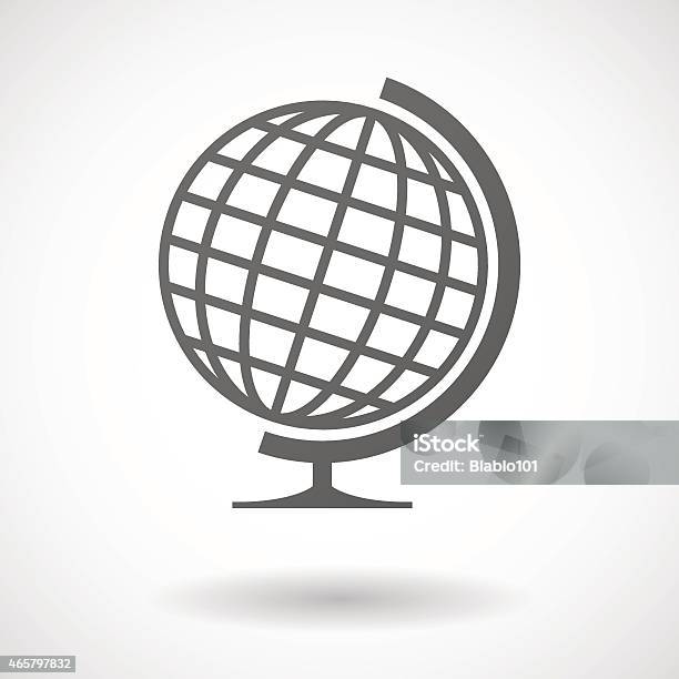 World Globe Icon On White Background向量圖形及更多2015年圖片 2015年 互聯網 全球性