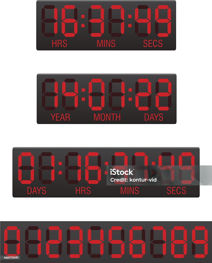 Scoreboard Digital Countdown Timer Vector Illustration Stock ... Scoreboard Digital Countdown Timer Vector Illustration Stock ...