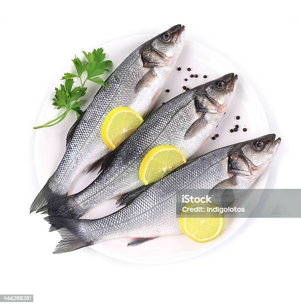 Seabass 세 가지 신선한 레몬 On 플라테 3가지 개체에 대한 스톡 사진 및 기타 이미지 3가지 개체 건강한 생활방식