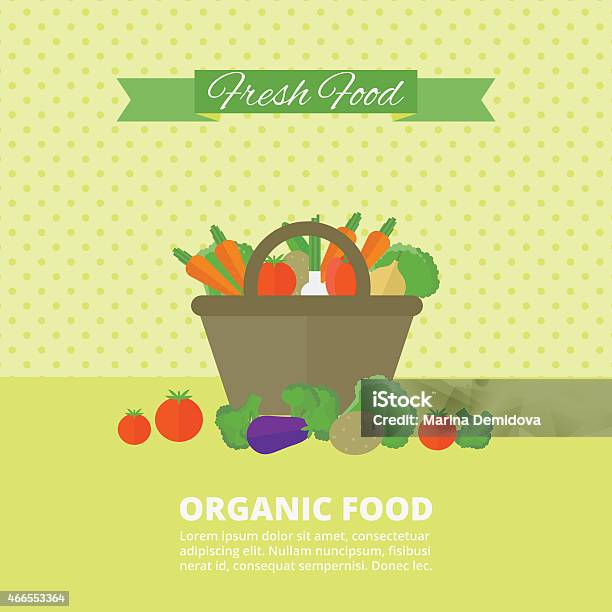Vector Banner Card With Fresh Fruits And Vegetables向量圖形及更多2015年圖片 Istock