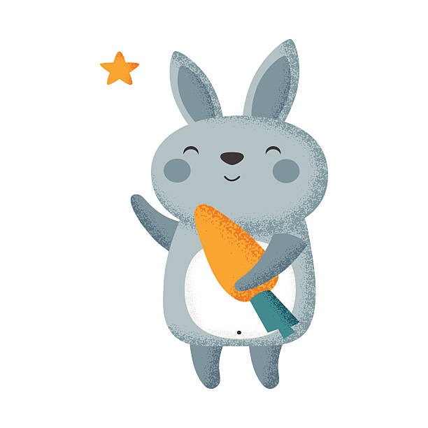 50 Rabbit Eating Grass Stock Illustrations Royalty Free Vector