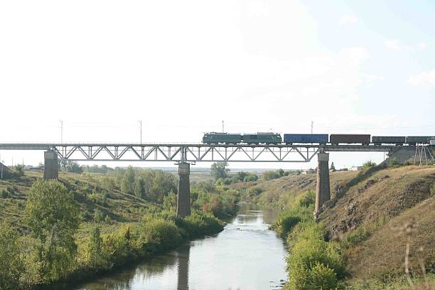 Free Stock Photo of Train Crossing Bridge Over River | Download Free ...
