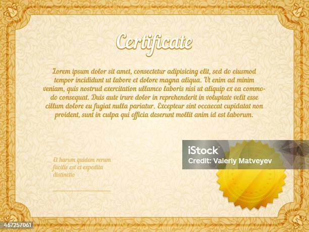 Vector Retro Frame Certificate Template向量圖形及更多優惠券圖片 優惠券 古董 商務 Istock
