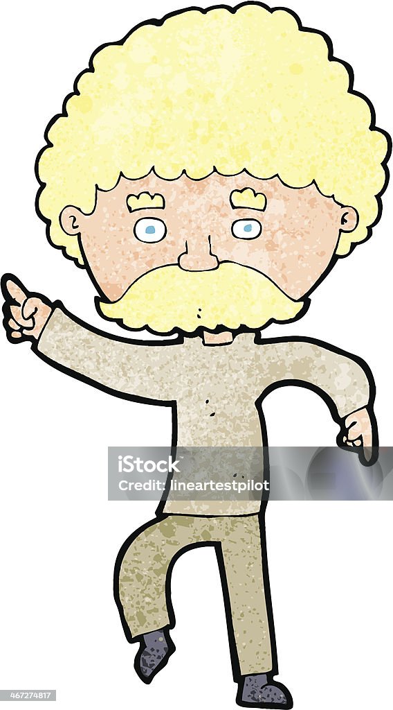 Cartoon Seventies Style Man Disco Dancing Stock Illustration Download
