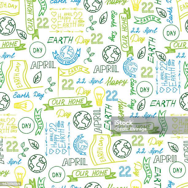 Vector Set For Earth Daysketch Illustration Of Planet Earth向量圖形及更多地球日圖片