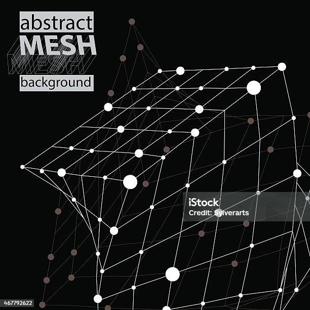 Vector Digital 3d Abstraction Lattice Geometric Square Template向量圖形及更多