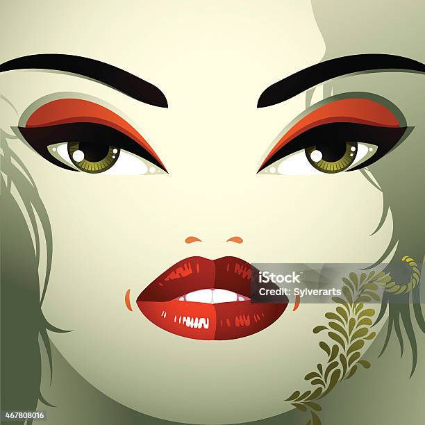 Cosmetology 테마 이미지를 젊고 예쁜 성녀 세련된 머리 2015년에 대한 스톡 벡터 아트 및 기타 이미지 2015년