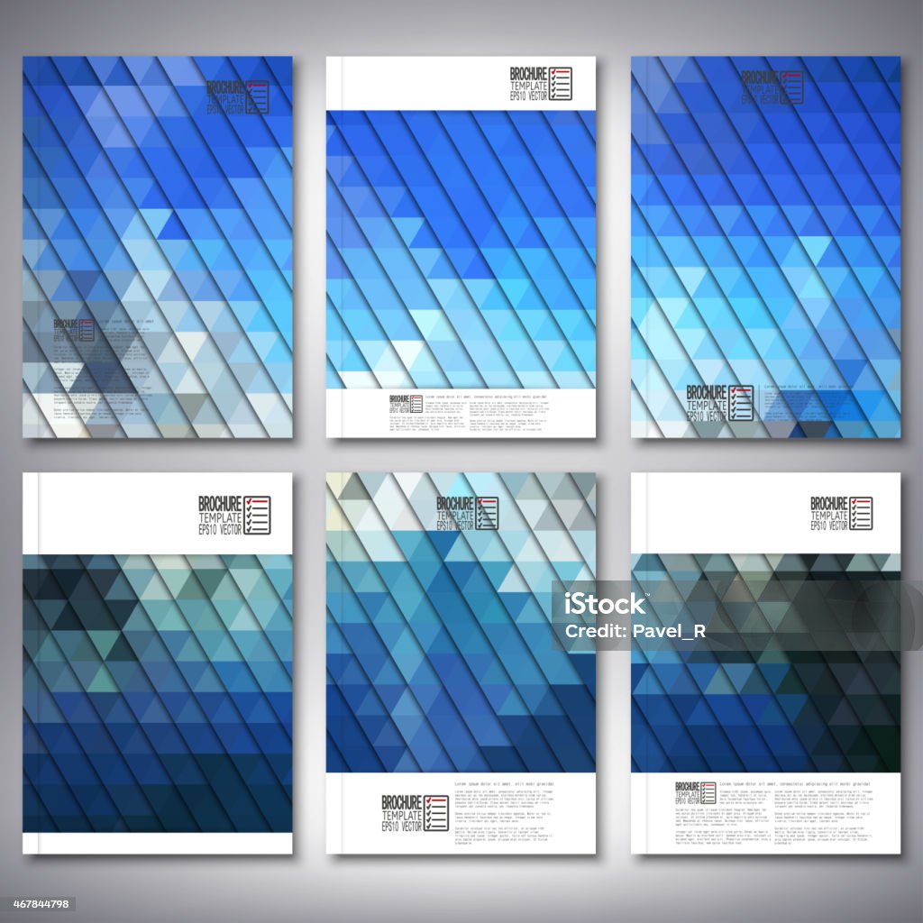 Abstract Blue Background Triangle Design Vector Brochure Flyer Or