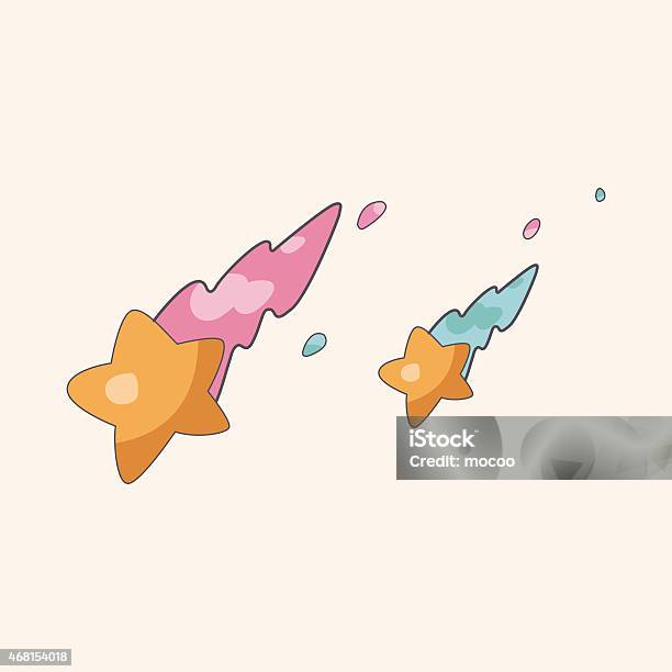 Elemen Tema Bintang Ruang Angkasa Ilustrasi Stok Unduh Gambar