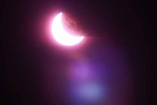 Penumbral Solar Eclipse With Reflection Stock Photo - Download Image ... Penumbral Solar Eclipse With Reflection Stock Photo - Download Image ...