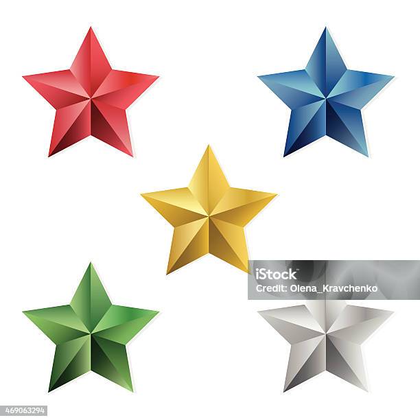 Set Of Precious Stars Vector Isolated Objects向量圖形及更多星型圖片 星型 紅寶石 藍寶石