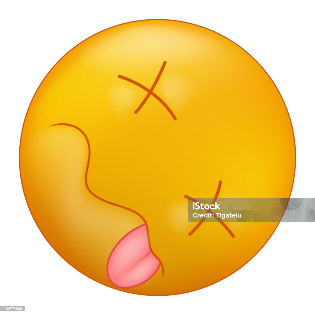 Mati Emoticon Smiley Kartun Ilustrasi Stok Unduh Gambar Sekarang Emotikon Kematian Konsep
