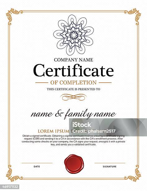 Vector Certificate Template向量圖形及更多有邊框的圖片 有邊框的 證書 2015年 Istock