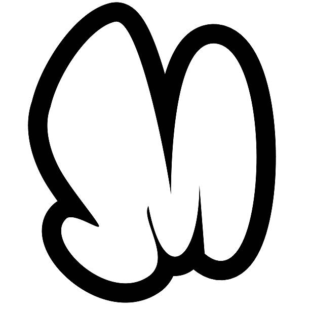 M In Graffiti Bubble Letters