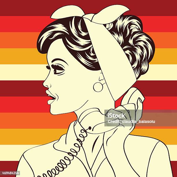 Pop Art Cute Retro Woman In Comics Style Stock Illustration Download