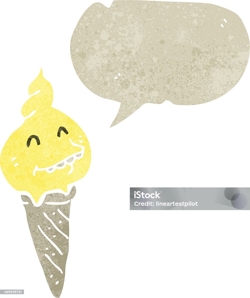 Retro Cartoon Melting Ice Cream Cone Stock Illustration Download Image Now Bizarre Cartoon