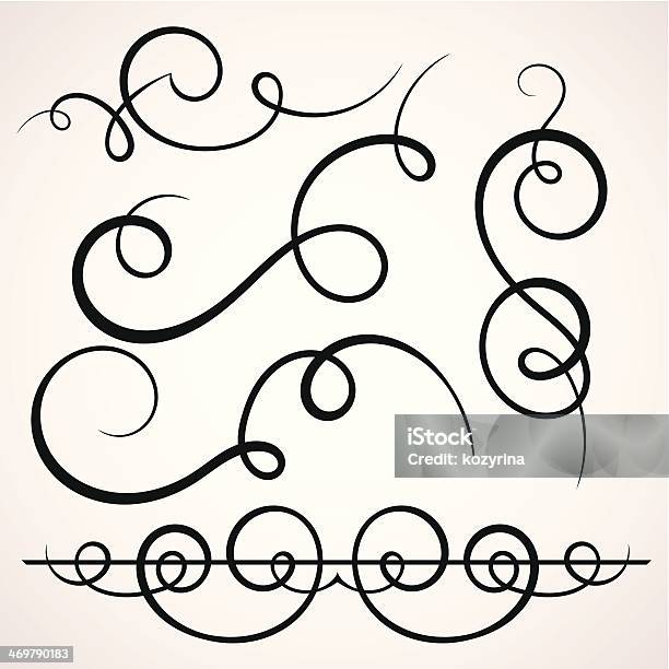 Calligraphic 장식 요소가 있습니다 0명에 대한 스톡 벡터 아트 및 기타 이미지 0명 권위 눈금자 Istock