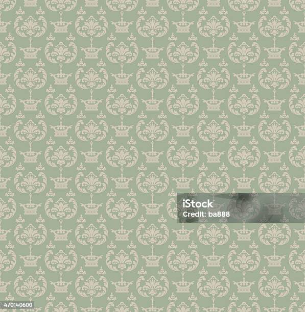 Seamless Retro Wallpaper向量圖形及更多2015年圖片 2015年 一朵花 哥德式 Istock