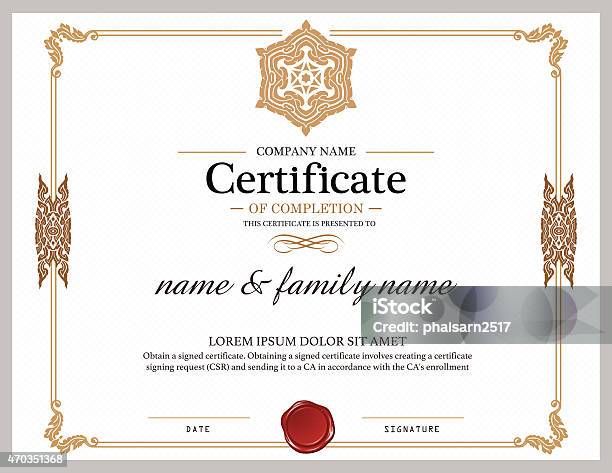 Vector Certificate Template向量圖形及更多2015年圖片 2015年 保安 優惠券 Istock