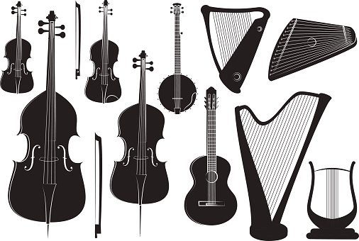 String Instruments向量圖形及更多樂器圖片 樂器 管弦樂團 古典音樂 Istock
