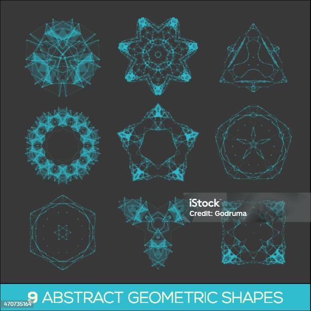 Set Of Geometric Shapes Lowpoly Shapes Triangles Line Design Vector ... Set Of Geometric Shapes Lowpoly Shapes Triangles Line Design Vector ...