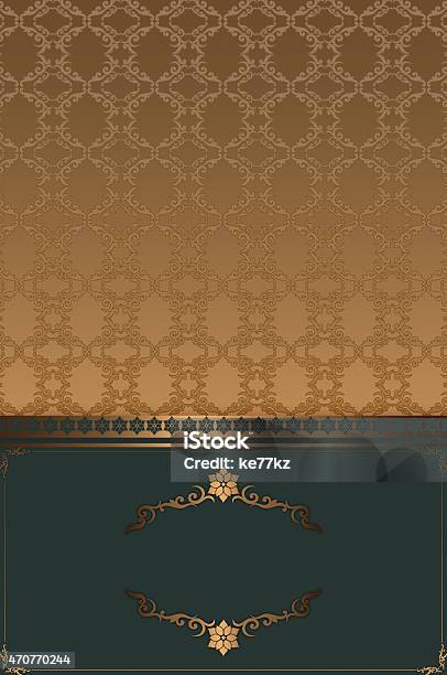 Vintage Background With Decorative Gold Patterns向量圖形及更多2015年圖片 2015年