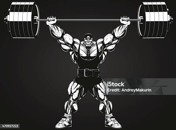 Bodybuilder 바벨 2015년에 대한 스톡 벡터 아트 및 기타 이미지 2015년 공사장 인부 괴력사 Istock